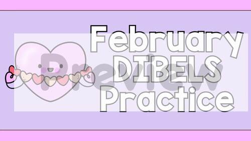 Kindergarten DIBELS February Practice Slides LNF PSF NWF WRF Vocab Oral ...