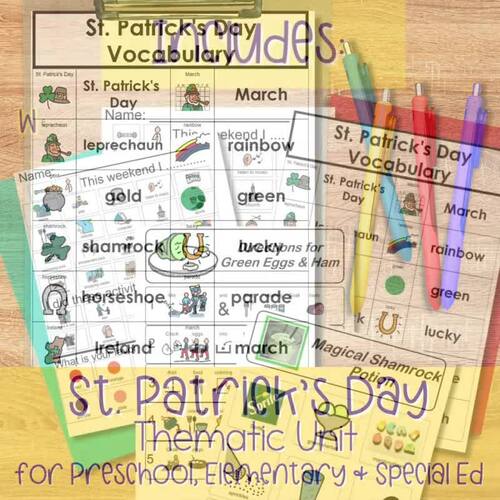 St.Patrick's Day Thematic Unit for Preschool, Elementary, and Special ...