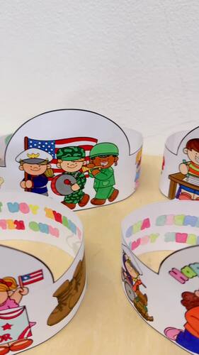 Hello Summer Crown Craft - DIY Coloring Crowns for Kids | Hat & Headbrand