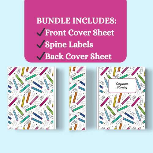 Printable Binder Covers for Teachers – Editable Canva Template | TPT