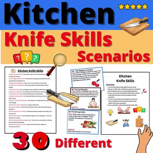 Kitchen Knife Skills Scenarios Project Culinary Arts, FACS Foods Activity