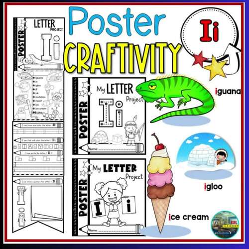Letter Ii: Poster Craftivity by ESL Classroom | TPT