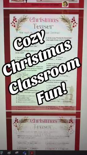 Cozy Christmas Game Printables for Classroom Fun! by WeRead2Succeed