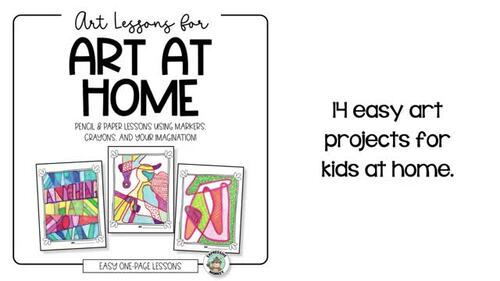 Home Art Lessons • Sub Plans • Distance Learning • Easy One-Day Art Lessons