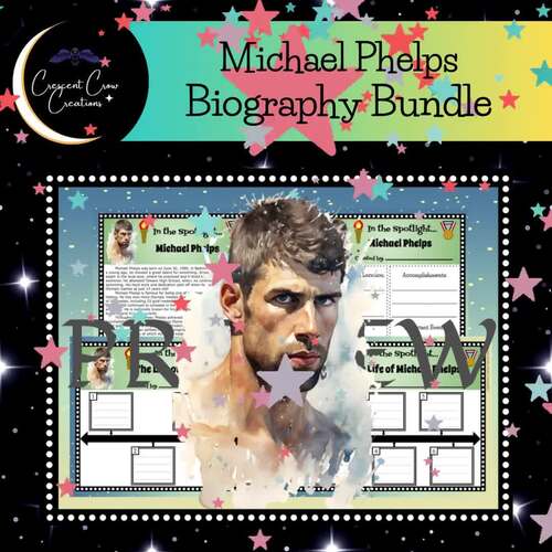 Sports Athlete and Medalist Michael Phelps Biography Bundle | TPT