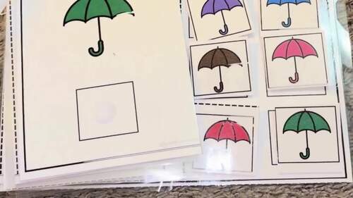 Spring Umbrella Color Match Adapted Book | SPED, Autism & Homeschool