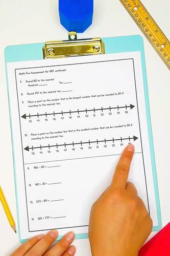 Beginning of the Year 4th Grade Math Pre-Assessment | TpT