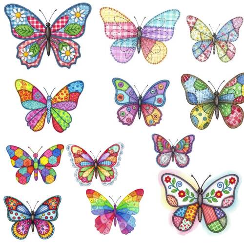 Spring Butterflies Clipart – 15 Transparent PNG by Atcharasiri Whimsy ...