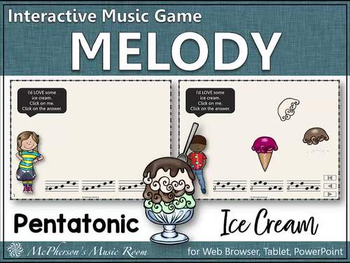 Solfege | Do Re Mi Sol La Pentatonic Interactive Melody Game {Ice Cream}