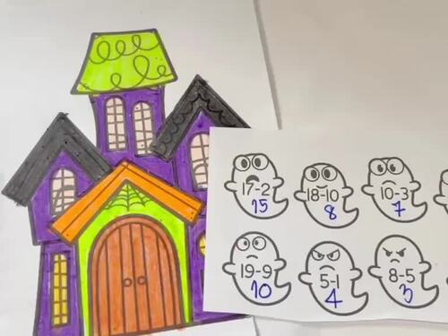 Halloween Addition and Subtraction Within 20 | Halloween Math Craft