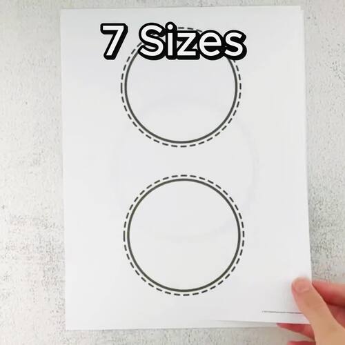 Circle Cut Out Templates – 7 Sizes for Crafts, Snowman Building ...