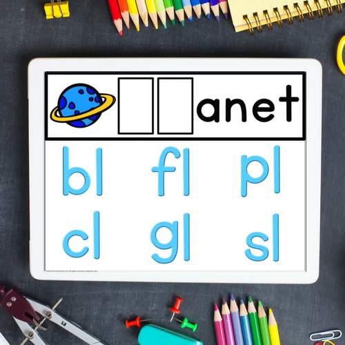 L, R & S Beginning Blends Digital Word Work Phonics Google Slides Activity