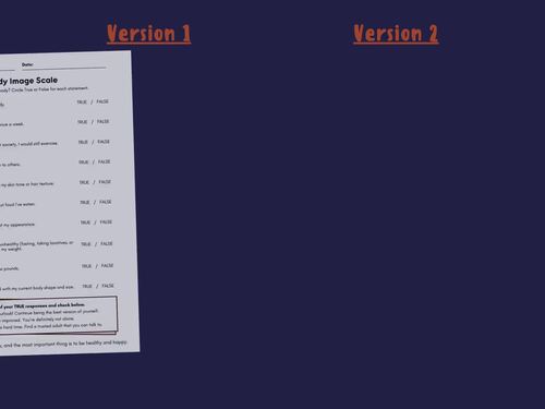 My Body Image Scale Quiz | Body Acceptance Self-Assessment, Self-Reflection