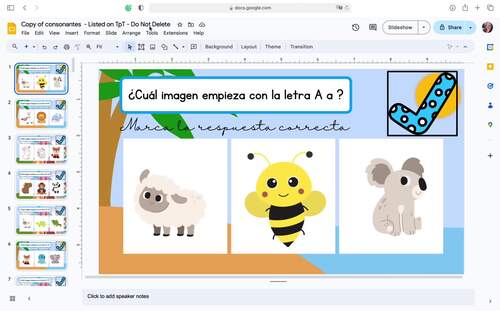 Lectoescritura juego digital, Letra de la semana para todo el año escolar.