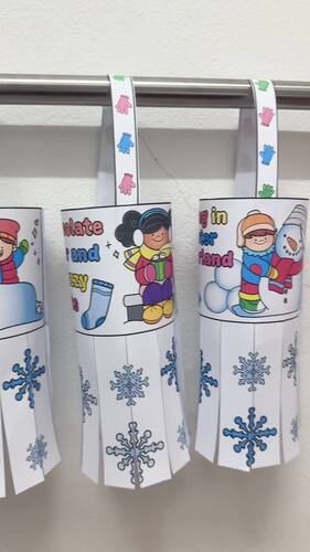 Winter Windsock Craft – Cut, Color & Hang Winter Art Activity for Kids