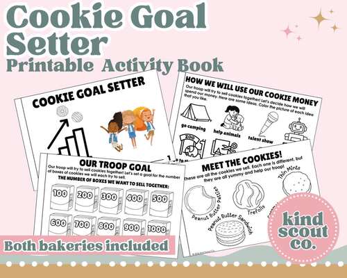 Cookie Goal Setter Daisy Badge Patch Activities | Girl Scout Patch Booklet