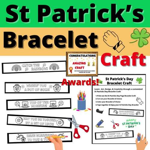 St Patricks Day Bracelet Craft Activities St Pattys and Bonus Craft Awards