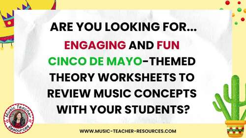 CINCO de MAYO Music Theory Worksheets - Print and Digital Activities