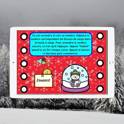 Jeux Boom pour compter de 0 à 10 paquet d'hiver avec audio | TPT