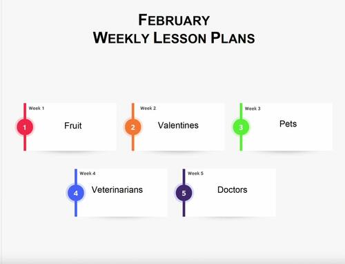 February Toddler Lesson Plans Version 1 by Admin 4 You | TPT