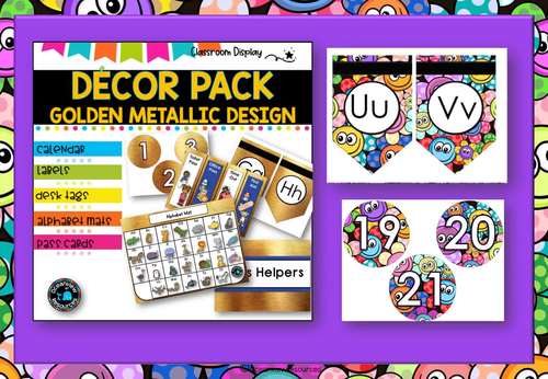 MASSIVE DECOR BUNDLE I Classroom Labels + Signs Pack |HAPPY FLOWERS