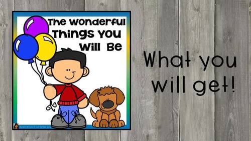 The Wonderful Things You Will Be Book Companion | TpT