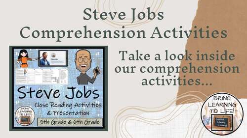 Steve Jobs Close Reading Passage & Comprehension Activities | 5th–6th Grade