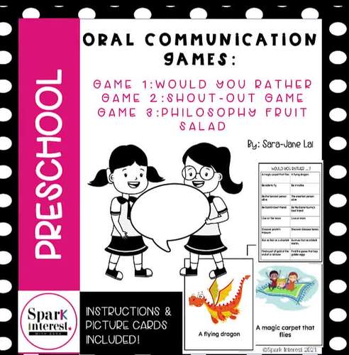 Speaking and Listening Games by Spark Interest with Sara | TpT
