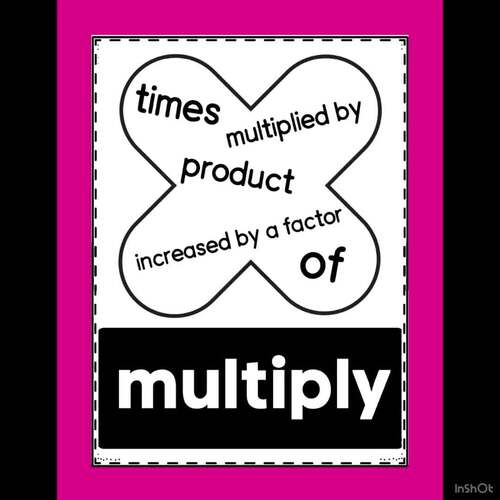 Math Operational Symbols Classroom Bulletin Board Posters by The ...