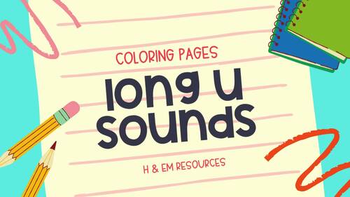 Long U Coloring Pages│Orton Gillingham│Color by Code│Long Vowels│Vowel ...