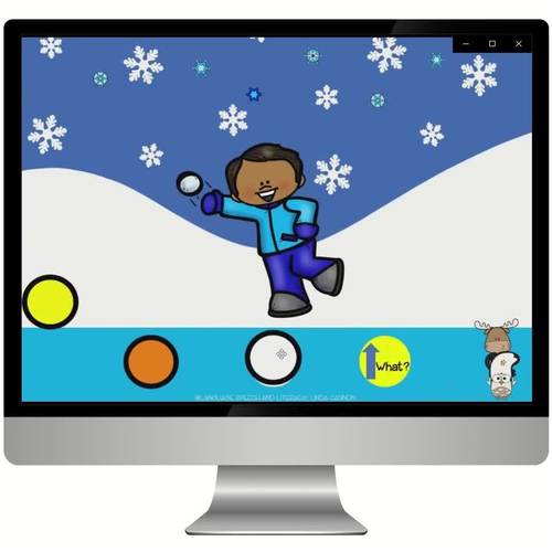 Winter Boom Cards™ Speech Therapy | Pronouns and Verbs | TpT