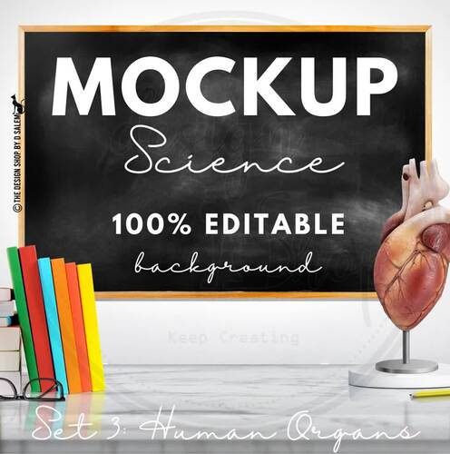 Science Lab Mockup Scenes Canva PowerPoint Templates Editable BG Set 3