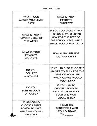 Getting to know you game by Northern Star | TPT