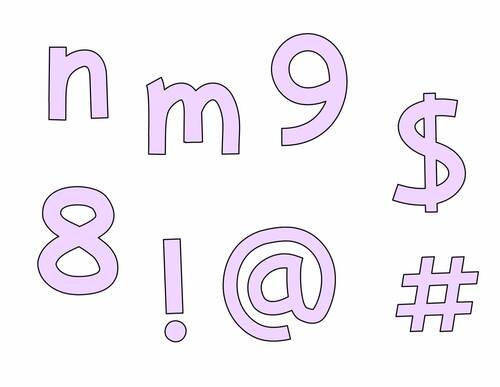 Printable Purple Bulletin Board Alphabet Letter, Wall Display Letters ...