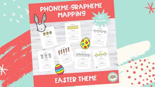 Easter Orthographic mapping- Phoneme Grapheme Mapping Mats | TpT