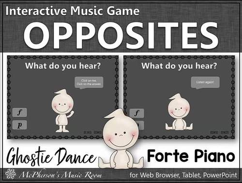 Halloween Music Dynamics Forte Piano Interactive Music Game {Ghostie Dance}