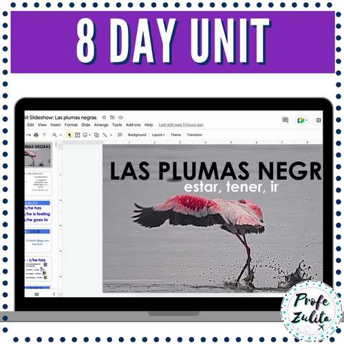 Pre Super 7 Verbs Spanish 8 Day Story Unit with tener estar ir Las ...