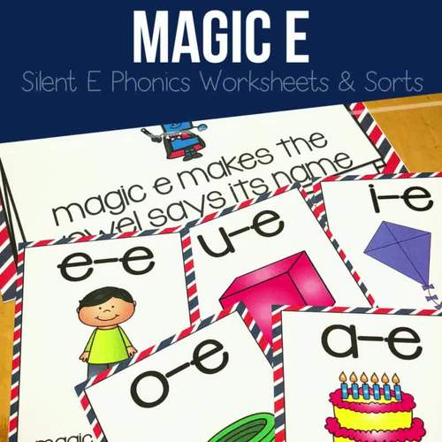 Magic e Word Work Activities: Silent, Bossy e Phonics Worksheets & Sorts