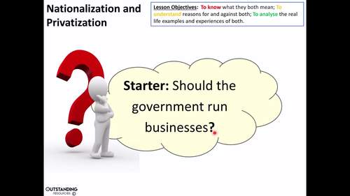 Privatization and Nationalization (private and public sector) | TPT