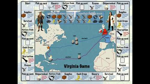 Early American History Board Games #2- Virginia Colony (social studies)