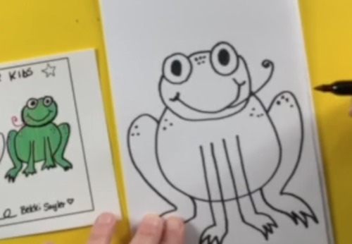 Daily Brain Warm-Ups with Directed Drawing – Frog Edition by Rebekah Sayler