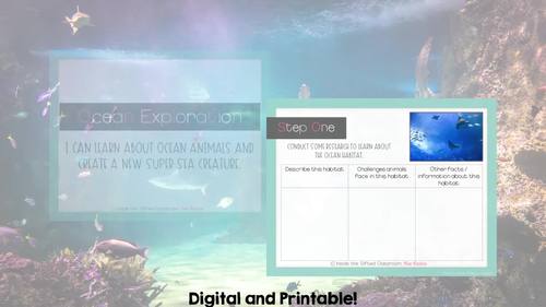 Ocean Habitat and Animal Research Project + Create a Creature | No Prep