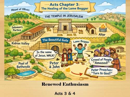 Acts Chapters 3 & 4 - PowerPoint Bible Lesson by Bible Class Betty
