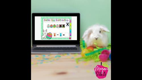 Easter Digital Subtraction for Google Slides Kindergarten Distance Learning