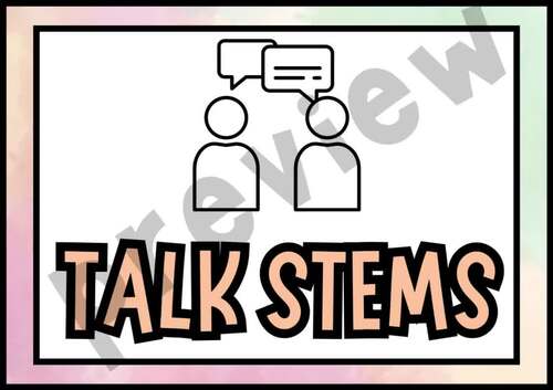 Accountable Talk Stems | Collaborative Group Conversation Discussion ...