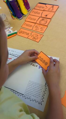 Blending Long a Silent e Phonics Games cvce Puzzles Spelling Word Practice