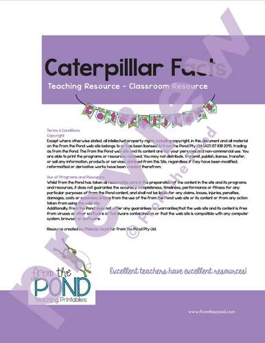 Spring Writing Activity - Caterpillar Facts by From the Pond | TPT