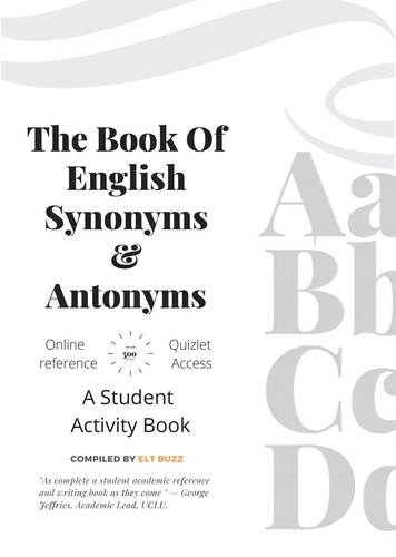 Synonyms. Antonyms. Student Activity Book. Academic Vocabulary. SAT ...