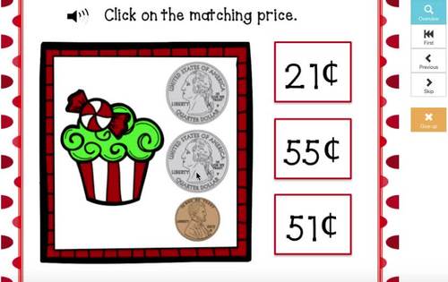 Counting Coins Less Than $1 | Holiday Bake Sale (BOOM CARDS) by Tong ...