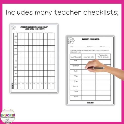 Consonant Digraph Word Reading Fluency Strips | Phonics Decoding Practice